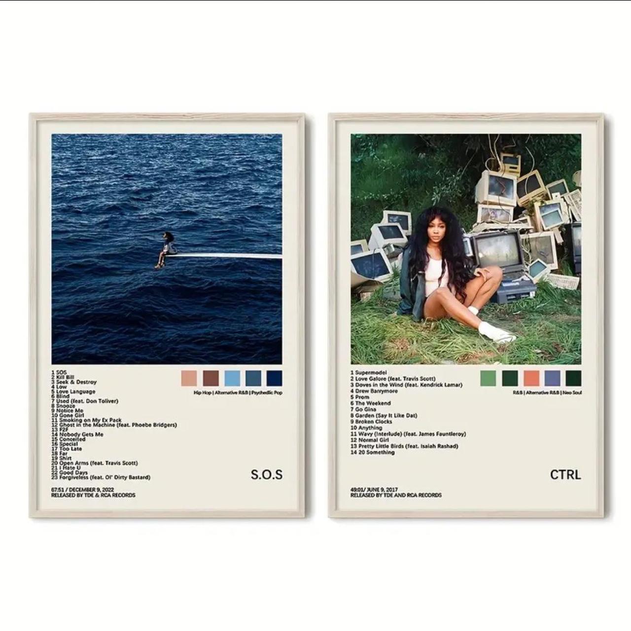 2pcs Ctrl Album Cover Posters - Music Aesthetics... - Depop