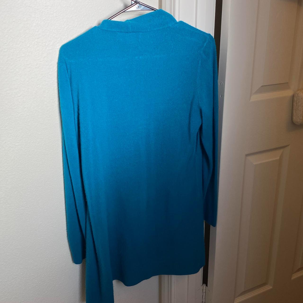 Karen Scott Turquoise Cardigan Size Medium - Depop
