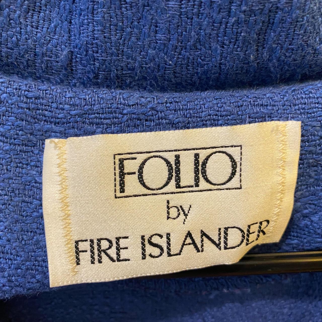 Vintage FOLIO by Fire Islander Blue Linen... - Depop