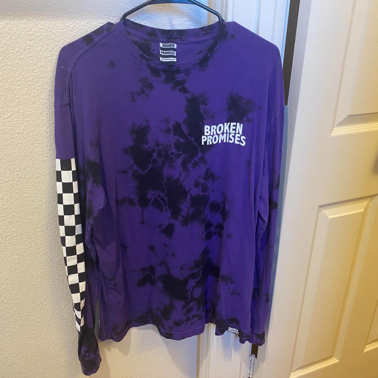 Broken Promises Purple Long Sleeve Top Size XL - Depop