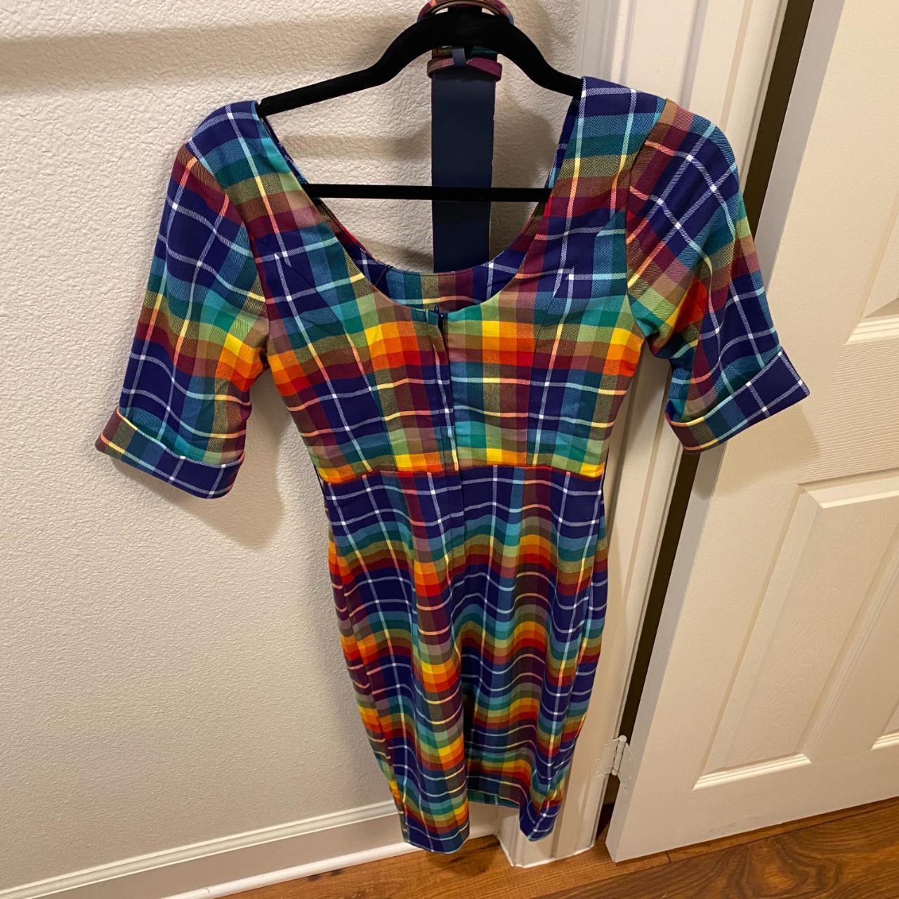 NWT Collectif London 50s Reproduction Plaid... | Depop