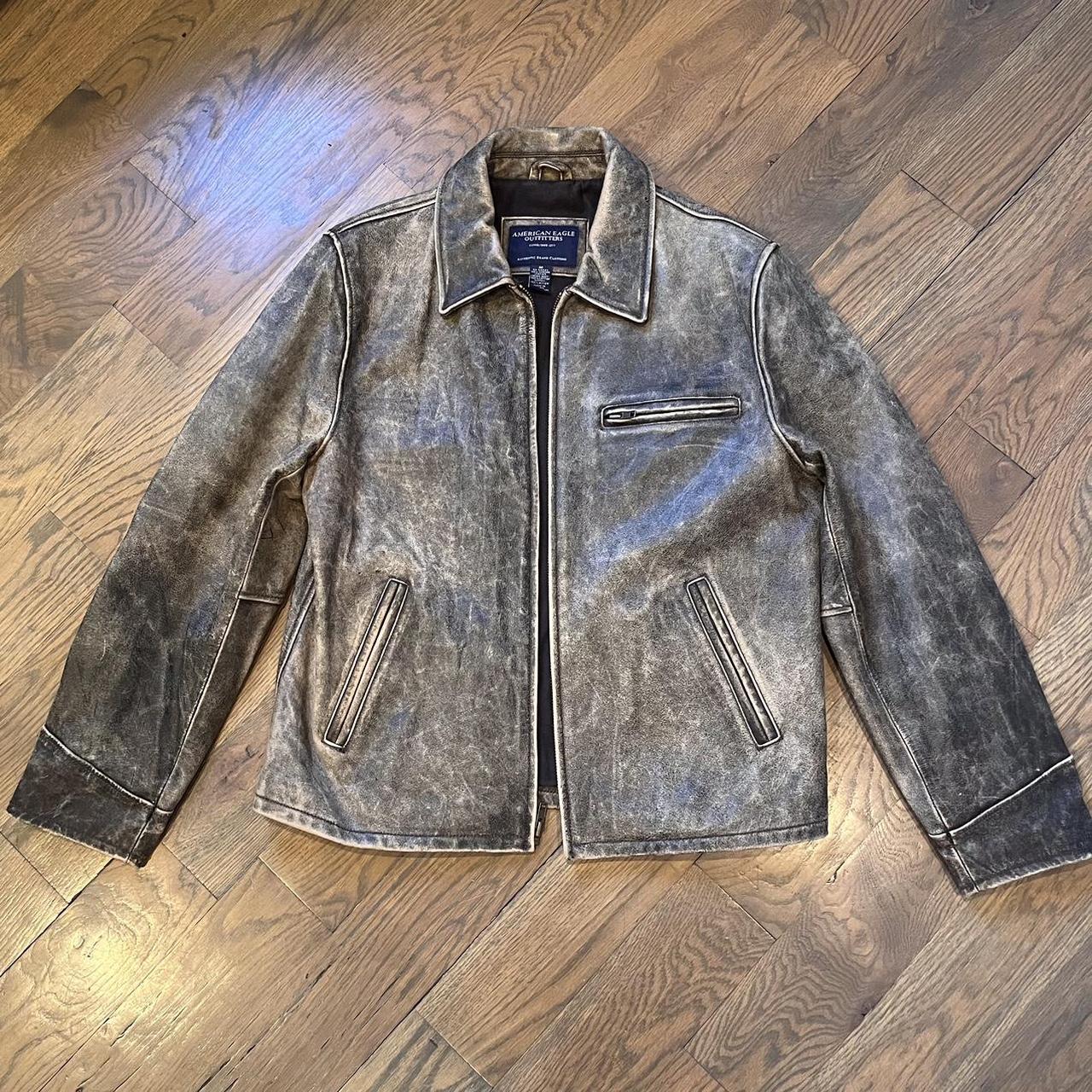 🏹 Incredible distressed vintage leather jacket. All... - Depop