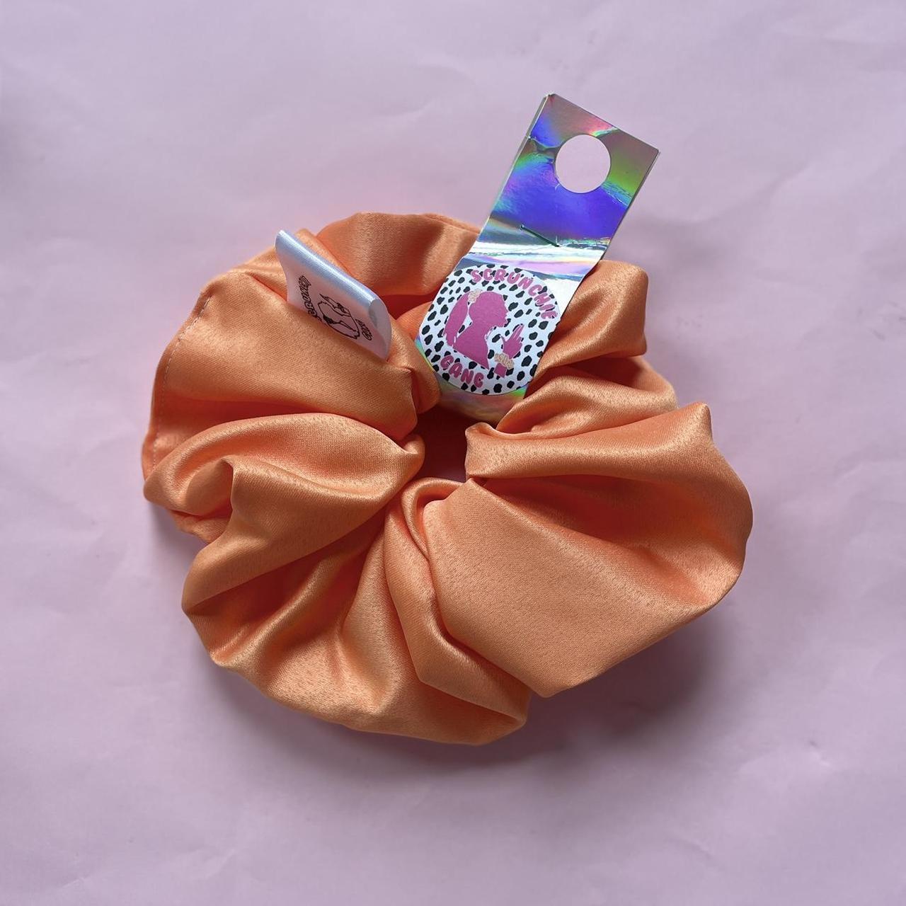 CHUNKY PEACH SCRUNCHIE XL HANDMADE (DOESN’T COME... - Depop