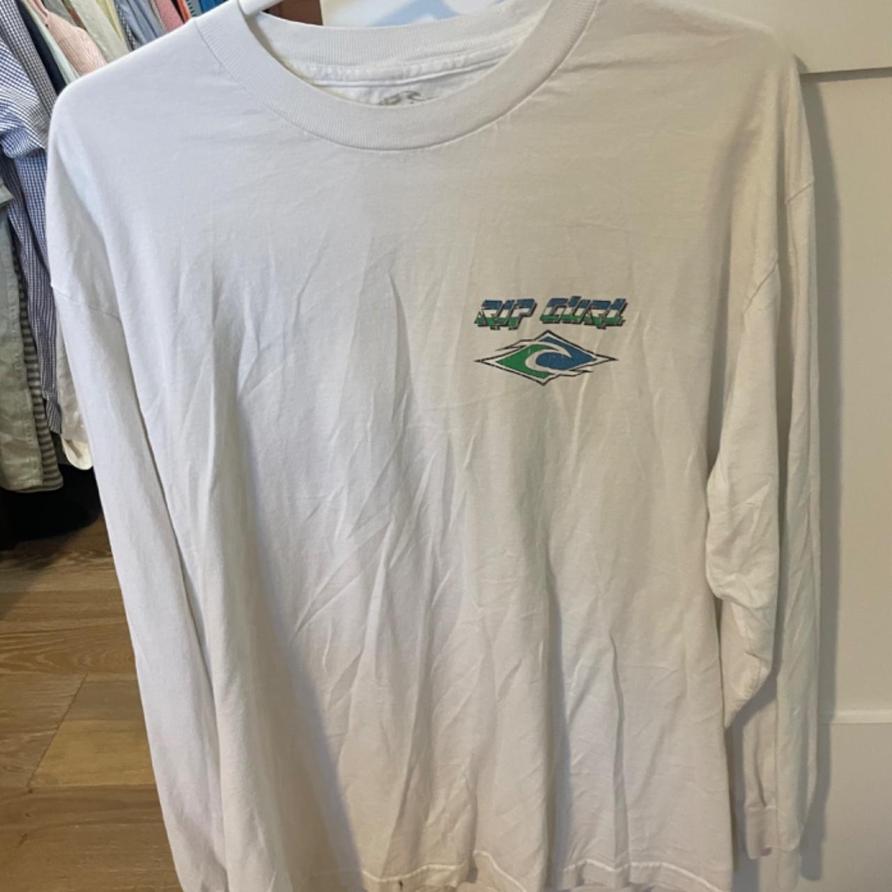 Rip Curl Men's White T-shirt | Depop