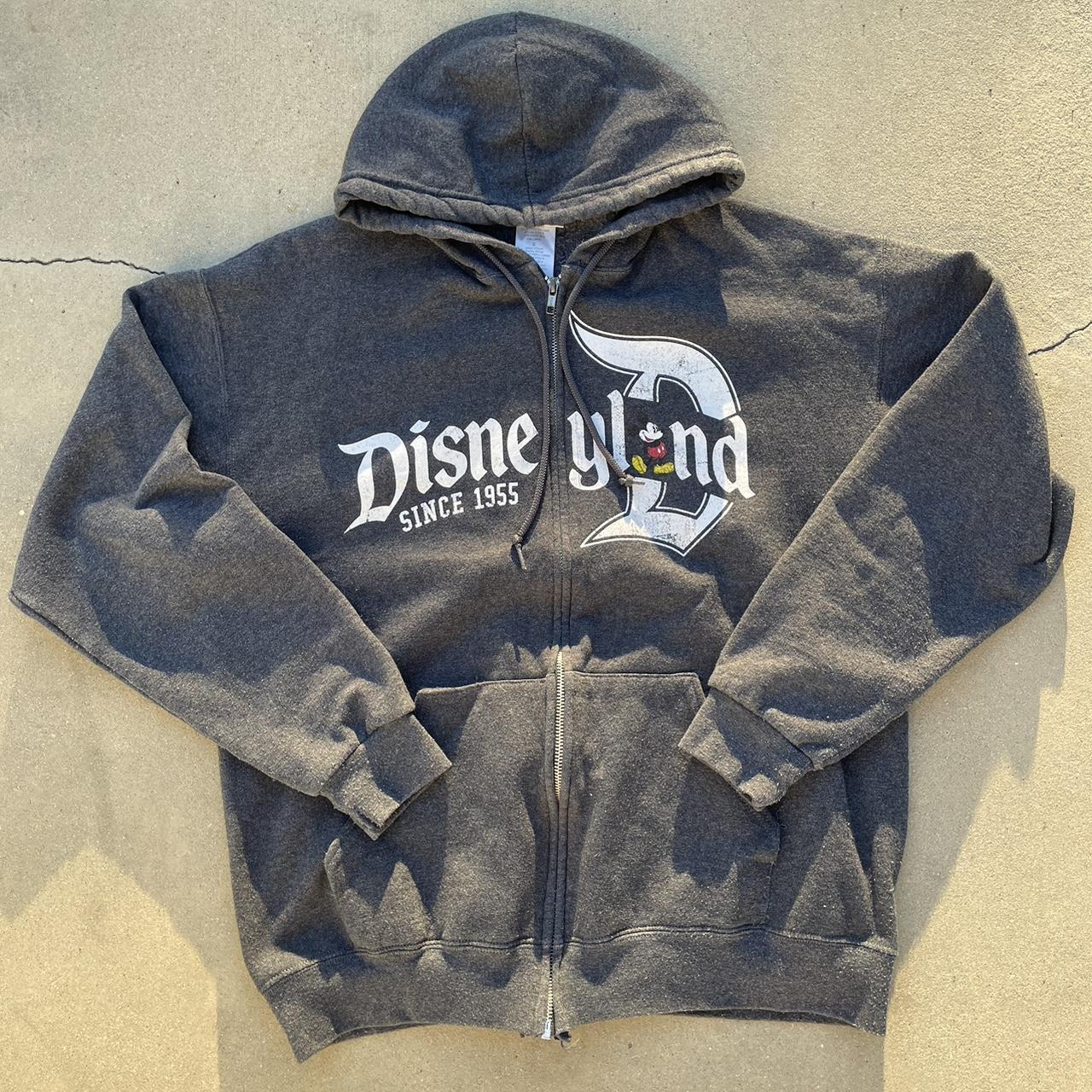 Disney grey and white zip up hoodie Has one in... - Depop