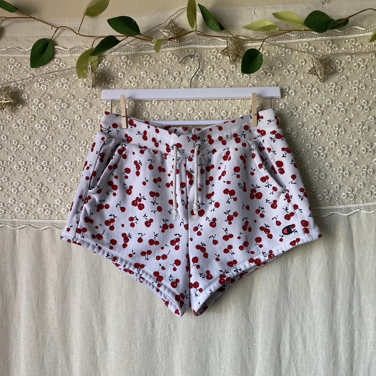 Champion Cherry shorts reverse weave size large So... - Depop