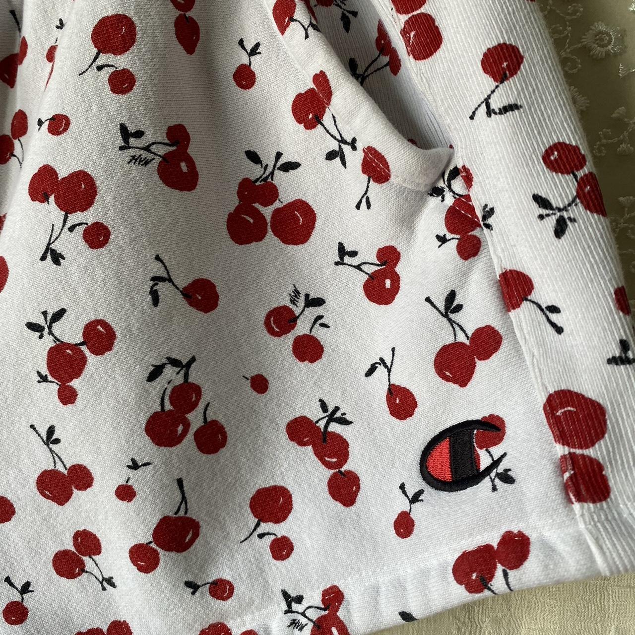 Champion Cherry shorts reverse weave size large So... - Depop