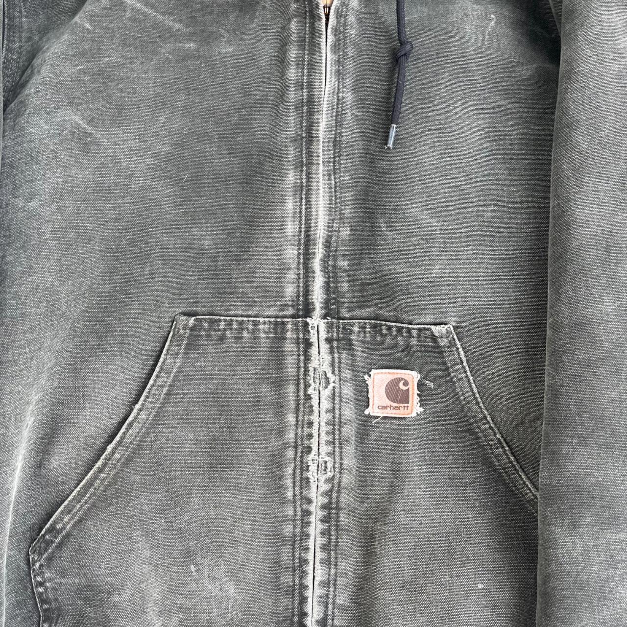 Vintage Carhartt J130 Mos Moss jacket Size: Medium... - Depop