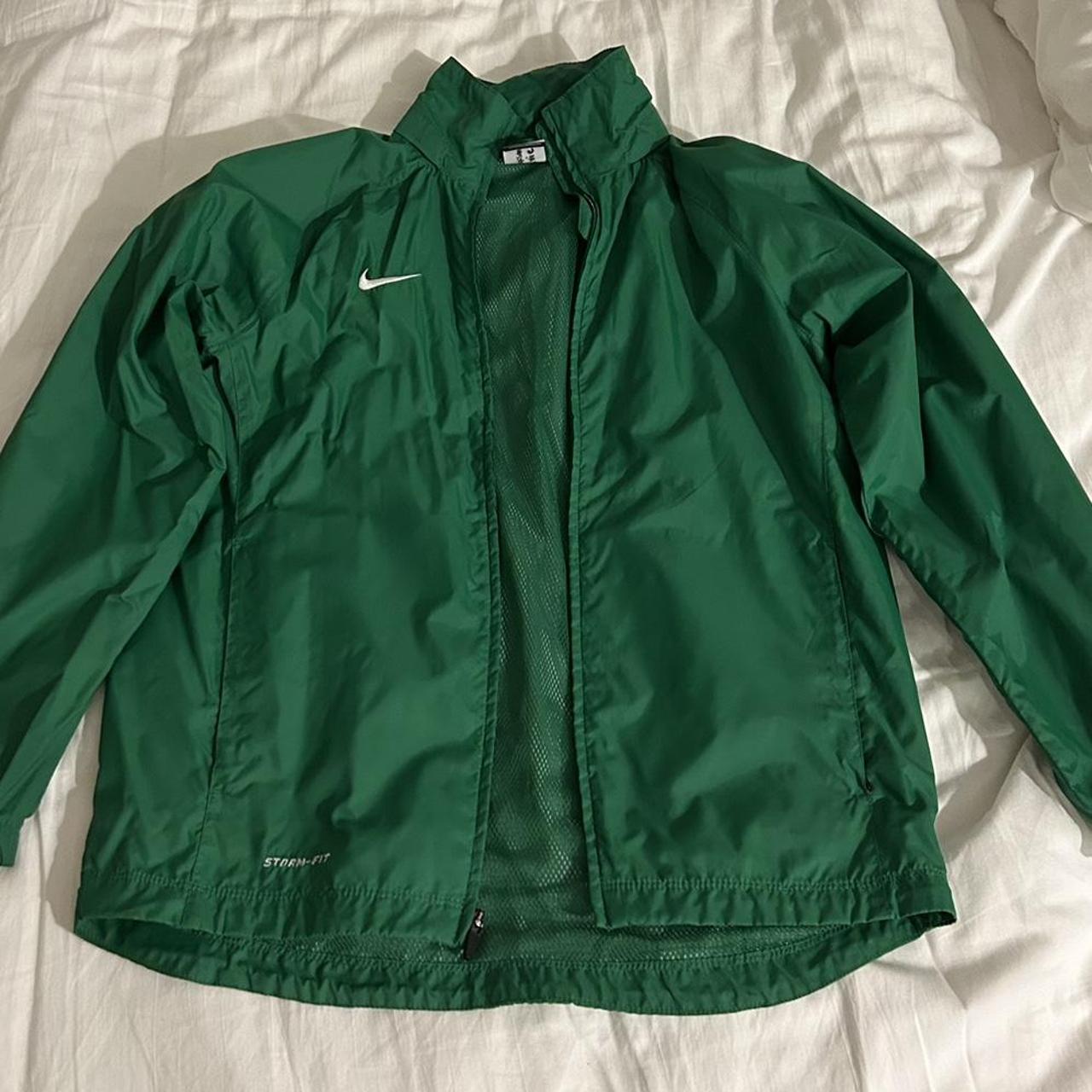 forest green nike windbreaker jacket storm fit xs... - Depop