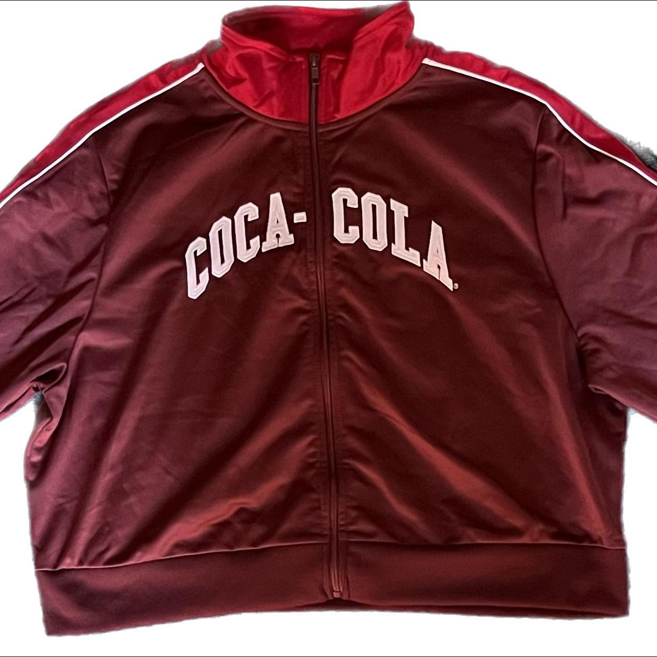 Coco-cola bomber jacket Red/burgundy coco cola... - Depop