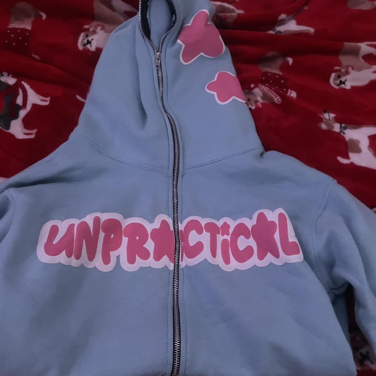 unpractical 3d print zip up worn a couple times too... - Depop