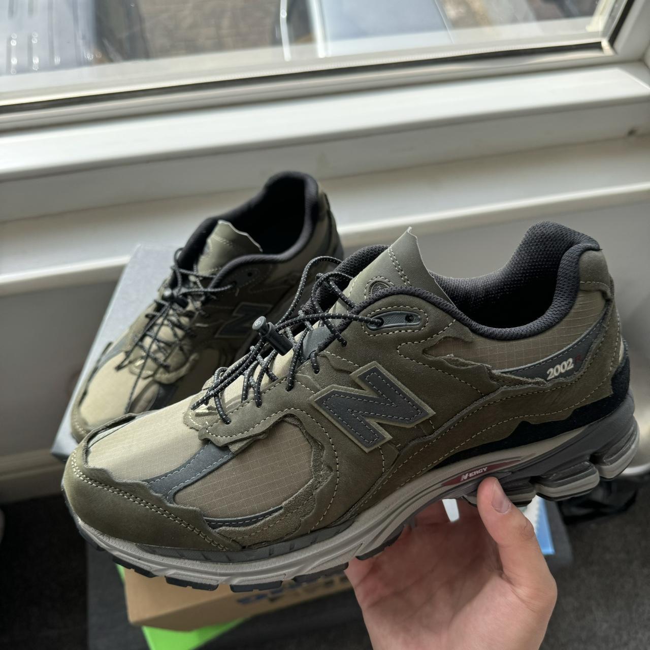 -- New Balance 2002RD -- Green Khaki New Balance... - Depop