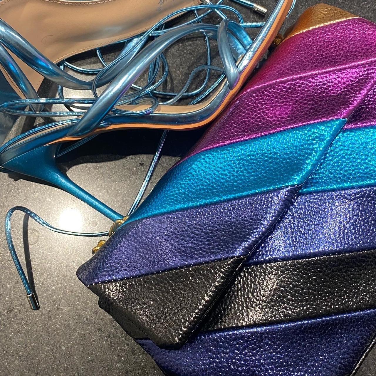 Multi colored cross body bag! Super cute. Only worn... - Depop