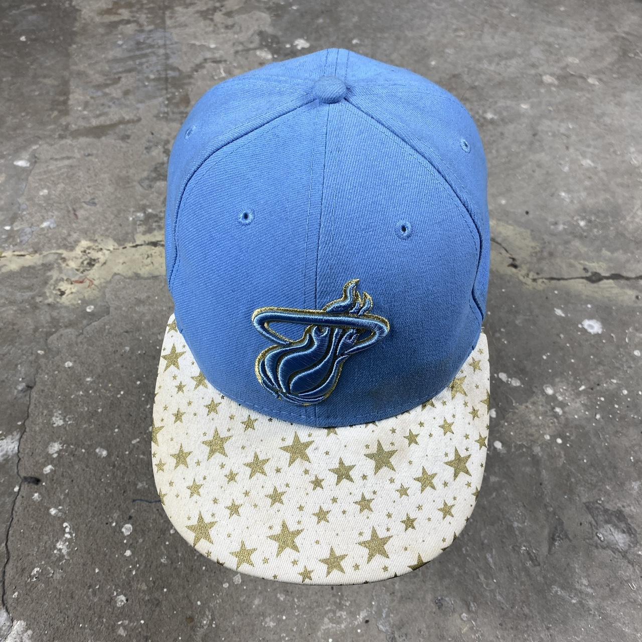 Miami heat cap, vintage cap, nba cap, blue... - Depop