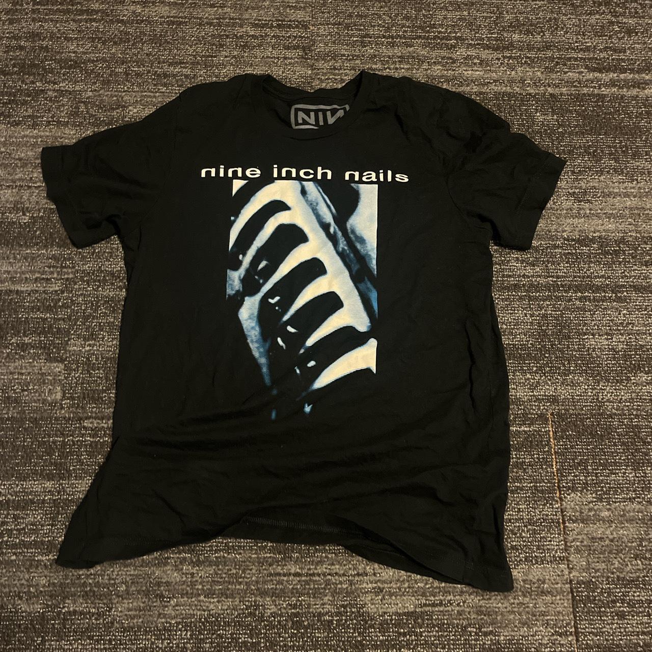 nine inch nails band tee size L great condition -... - Depop
