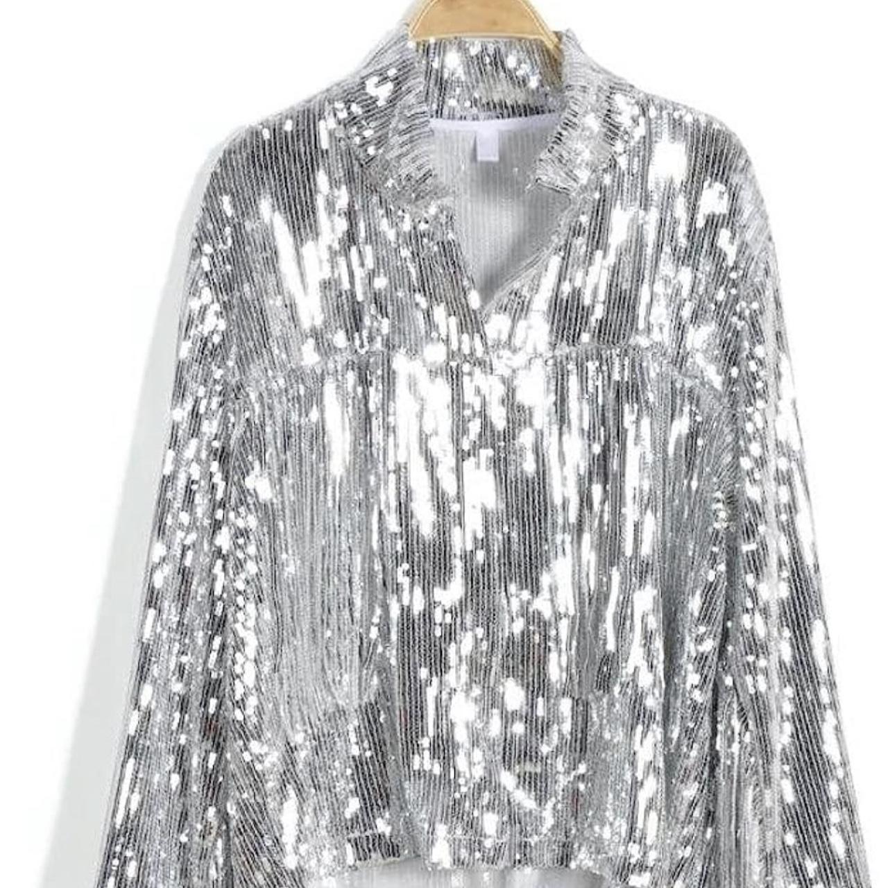 Women's Silver Jacket | Depop