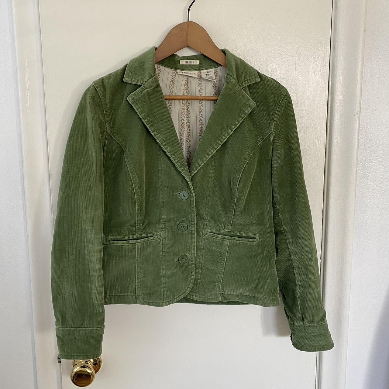 Amazing green corduroy jacket. Size S. - Depop