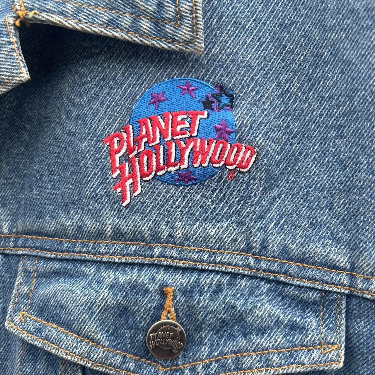 vtg 80s 90s Planet Hollywood Embroidered Denim Jean... - Depop