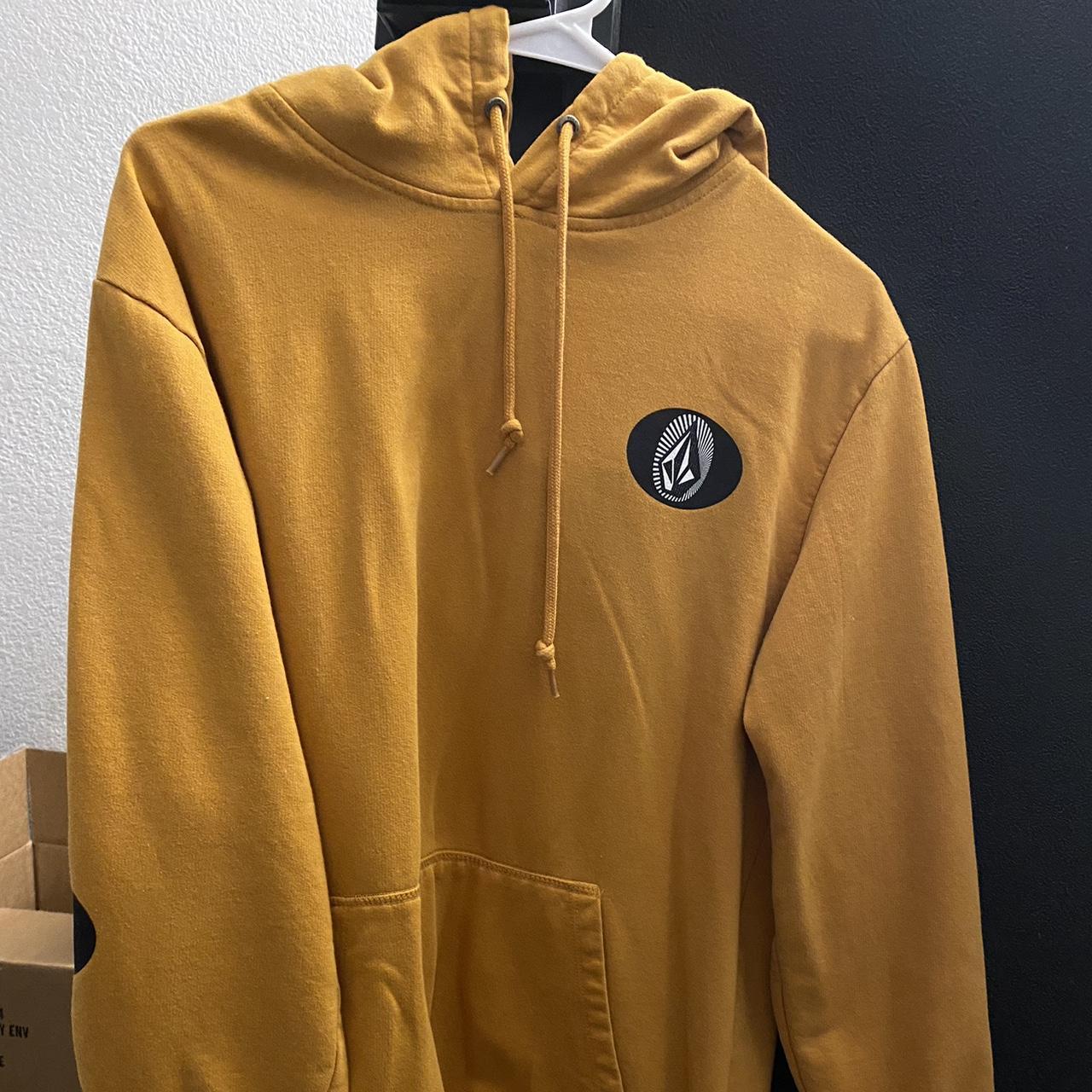 Mustard Yellow Volcom Hoodie - L - #hoodie - Depop