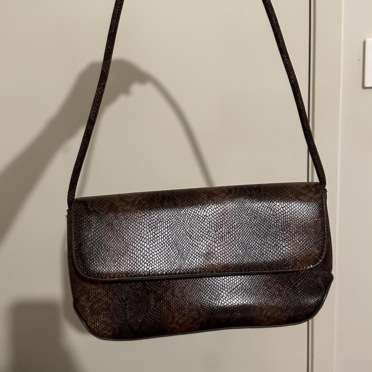 Glassons brown snake skin shoulder bag Perfect... - Depop