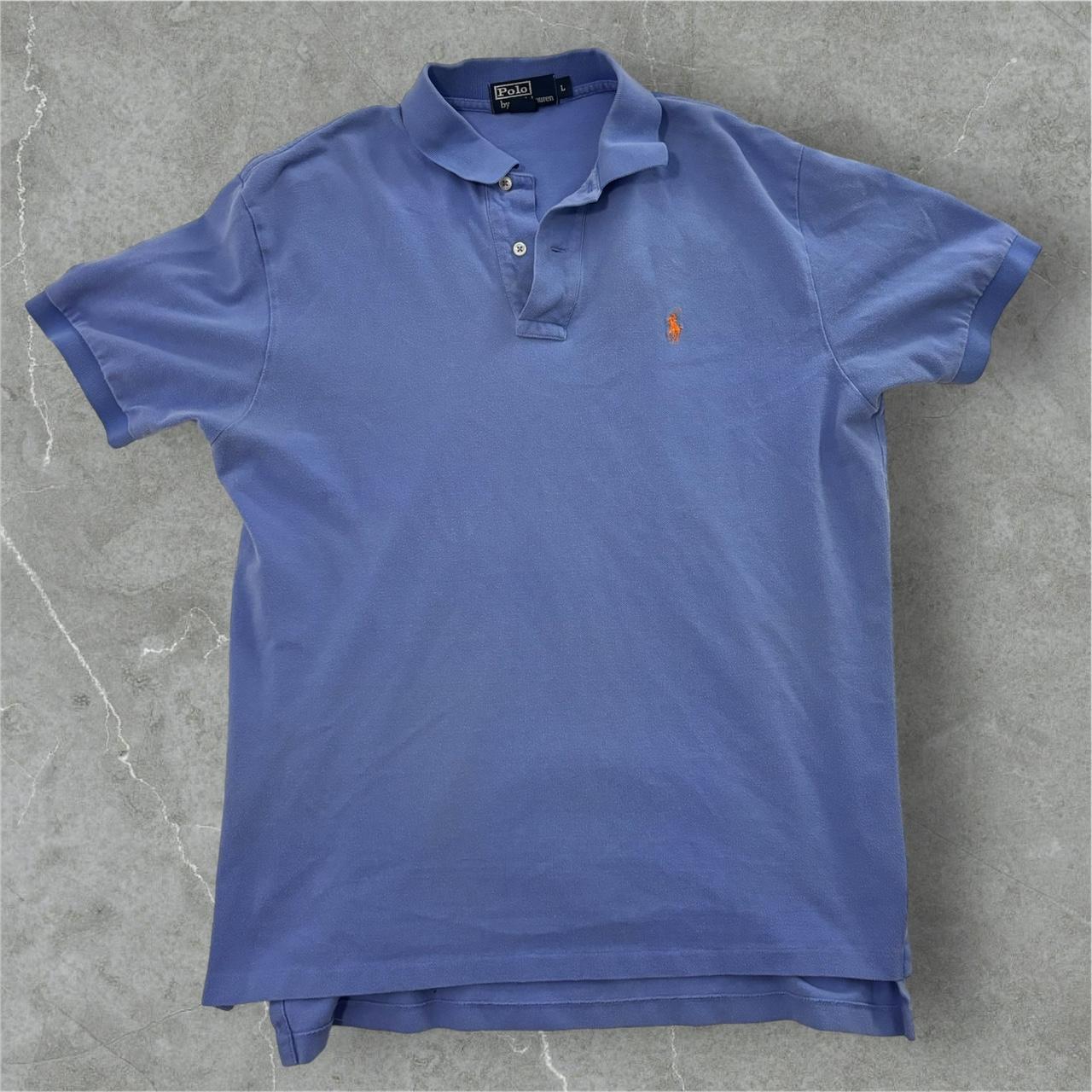 Vintage Polo Ralph Lauren Powder Blue Shirt Size:... - Depop