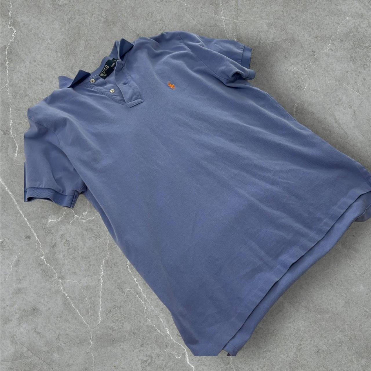 Vintage Polo Ralph Lauren Powder Blue Shirt Size:... - Depop