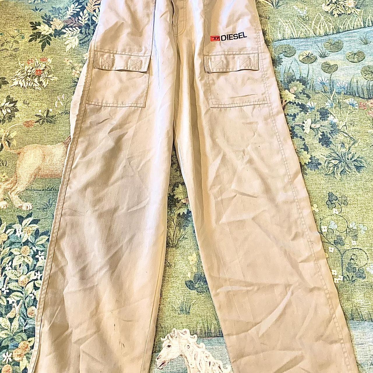 Diesel skater baggy tan cargos 40 in waist, 42 in... - Depop