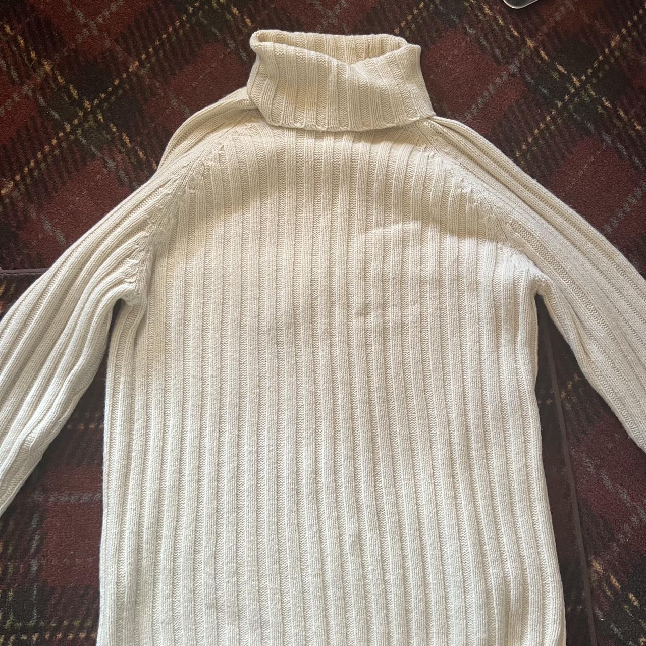 WeSC Stockholm Wool Turtleneck Sweater Cream - Depop