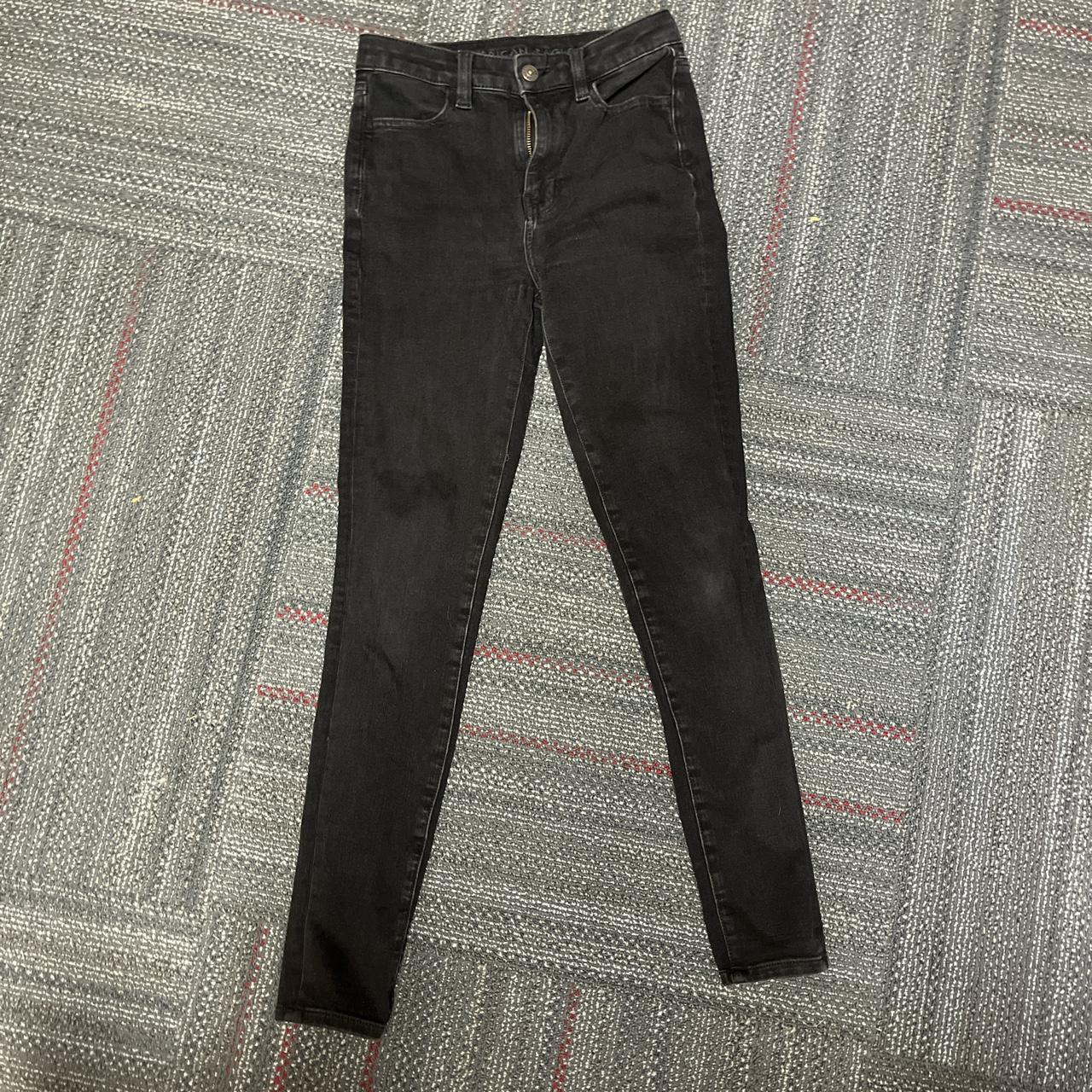 super high rise black jegging american eagle jeans... - Depop