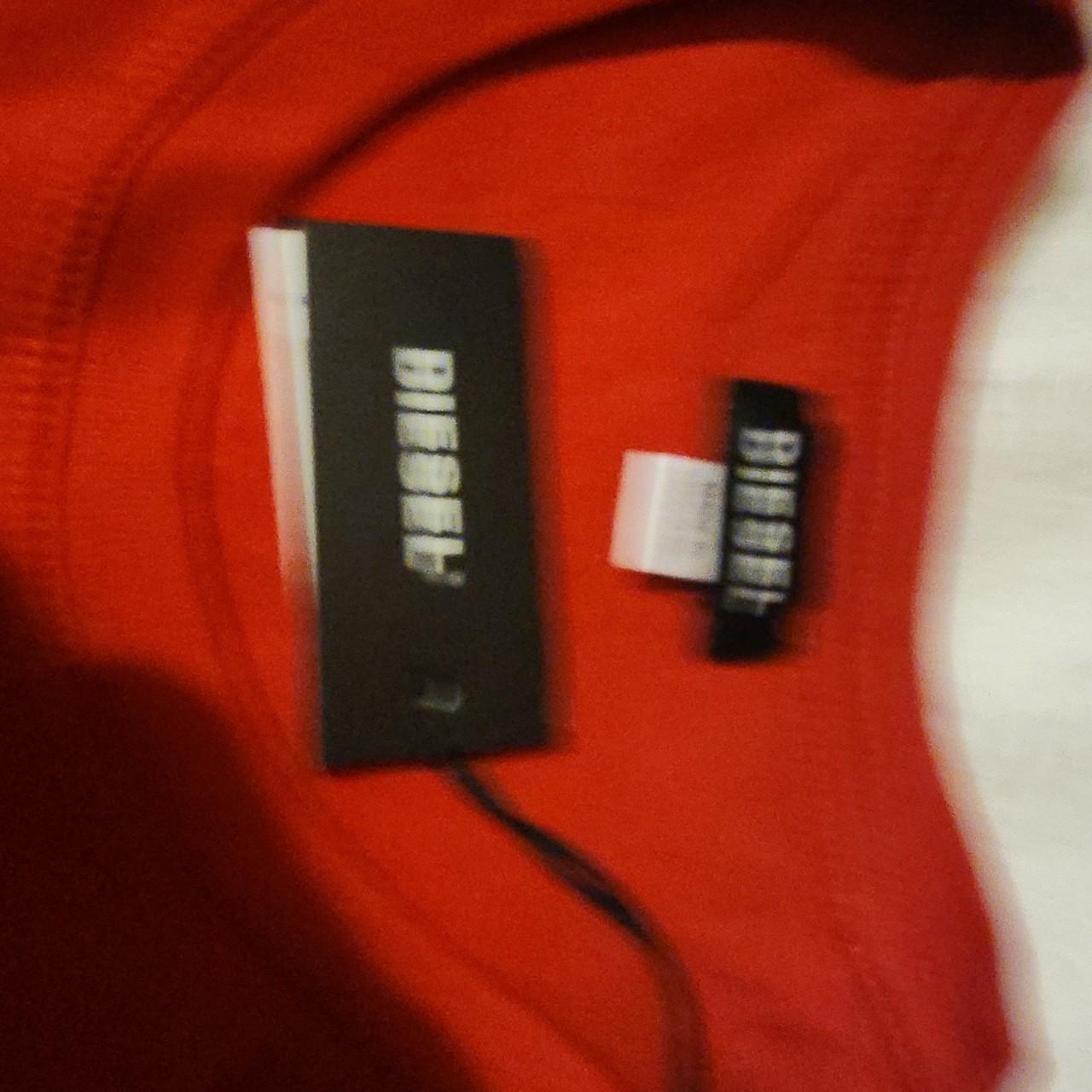 Diesel T-Diego Men's Double Logo Red Cotton T Shirt... - Depop