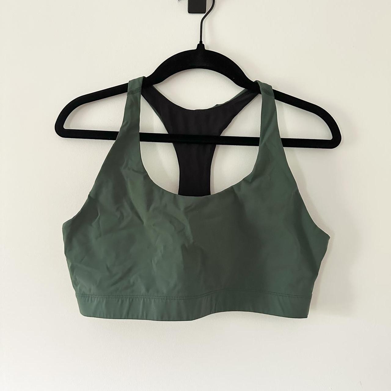 Outdoor Voices Women's Green Bra | Depop