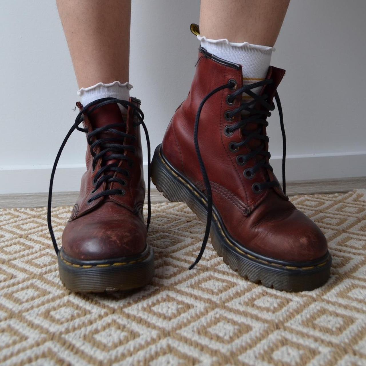 Burgundy Red Original Doc Martens OG doc martens,... - Depop
