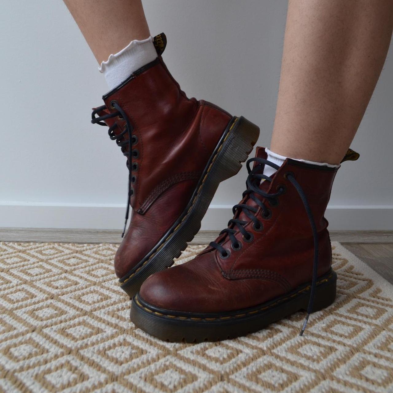 Burgundy Red Original Doc Martens OG doc martens,... - Depop