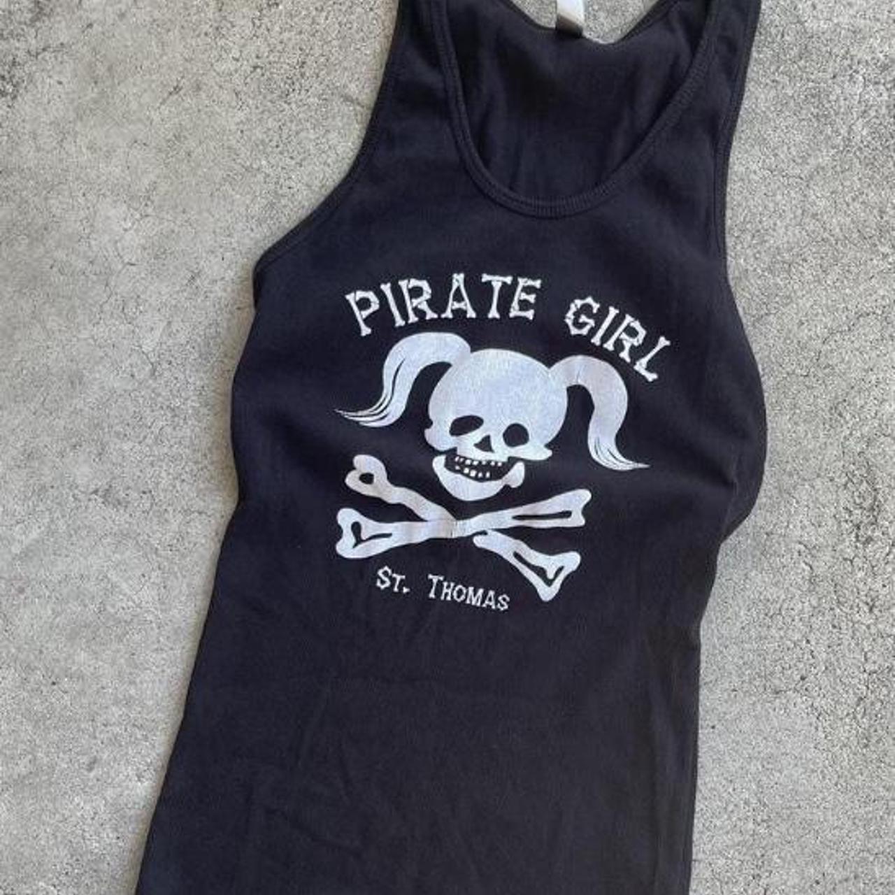 “Pirate Girl” St. Thomas tank top. Super y2k snookie... - Depop