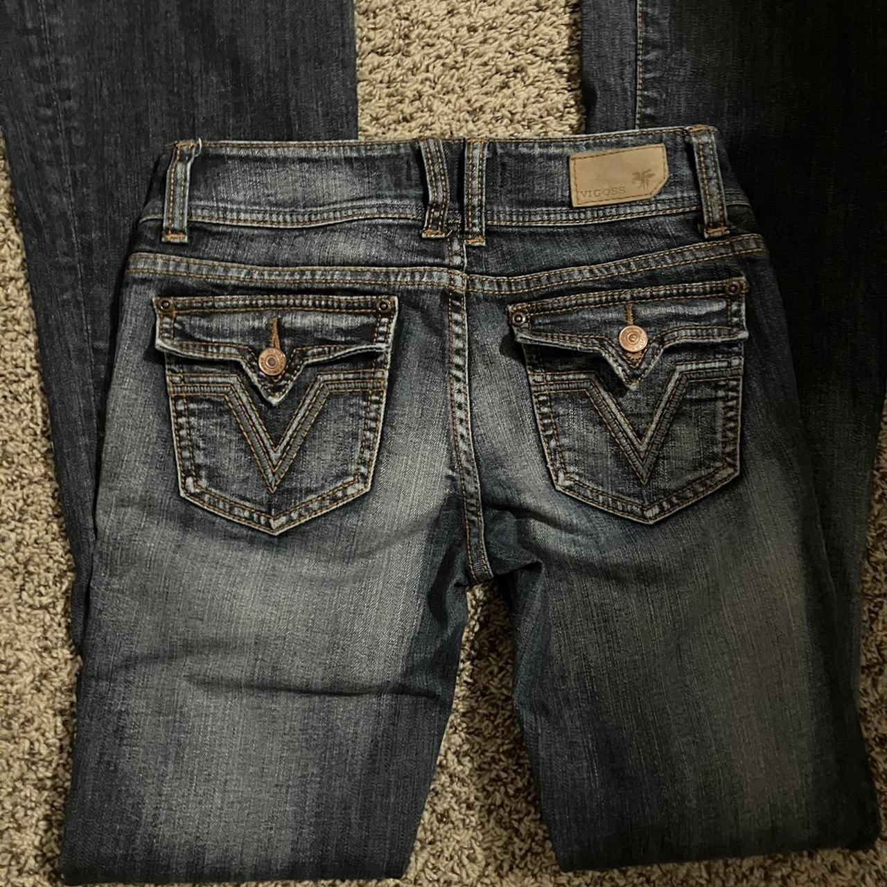 Low rise boot cut jeans Vigoss brand dark denim low... - Depop