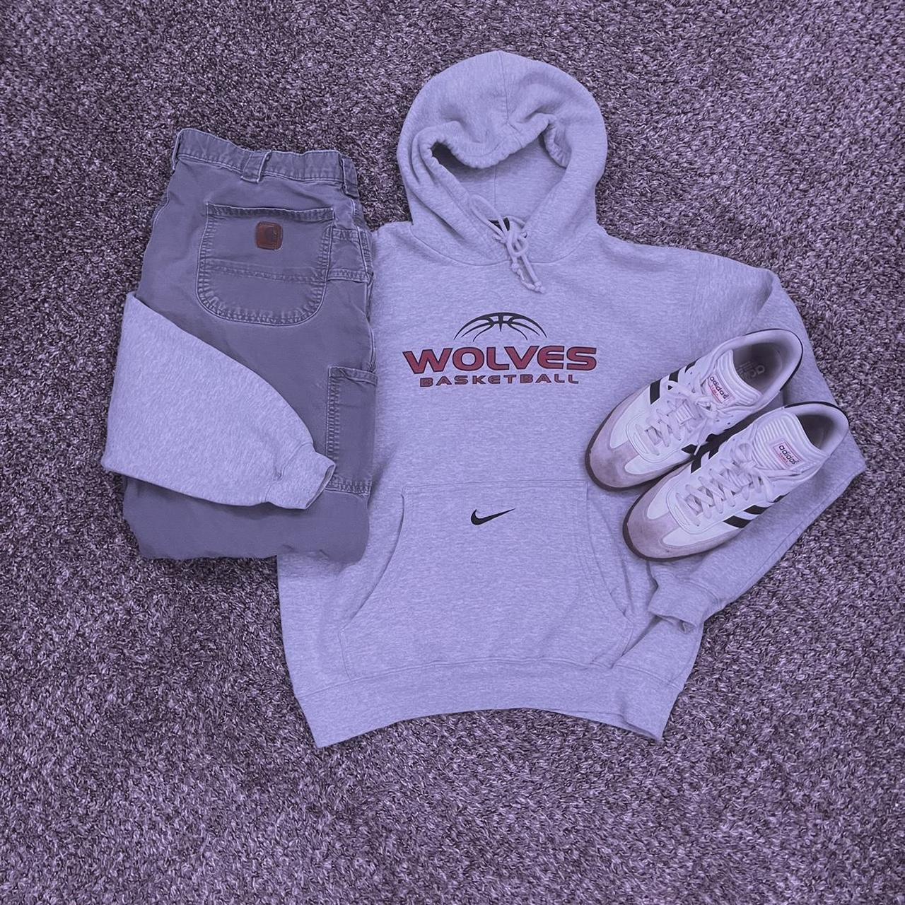 Grey Nike Wolves Basketball Team Hoodie $30 open to... - Depop
