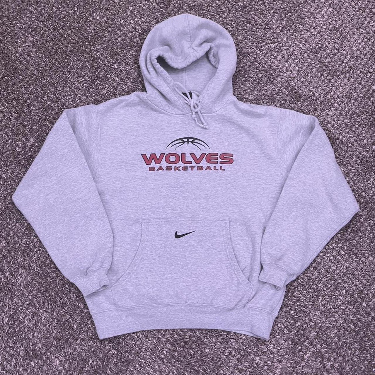 Grey Nike Wolves Basketball Team Hoodie $30 open to... - Depop