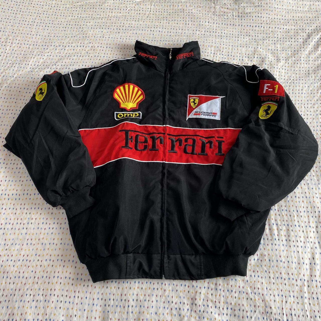 Retro F1 motorcycle embroidered jacket Free UK... - Depop