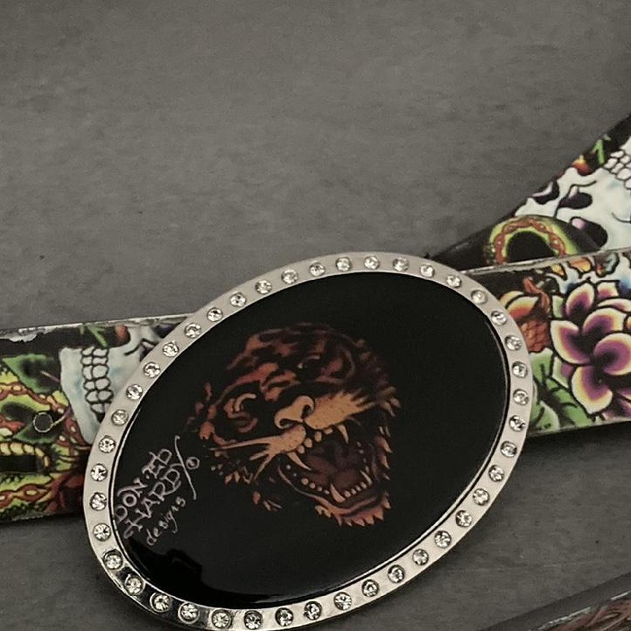 Ed hardy belt Tiger face 40 inch - Depop