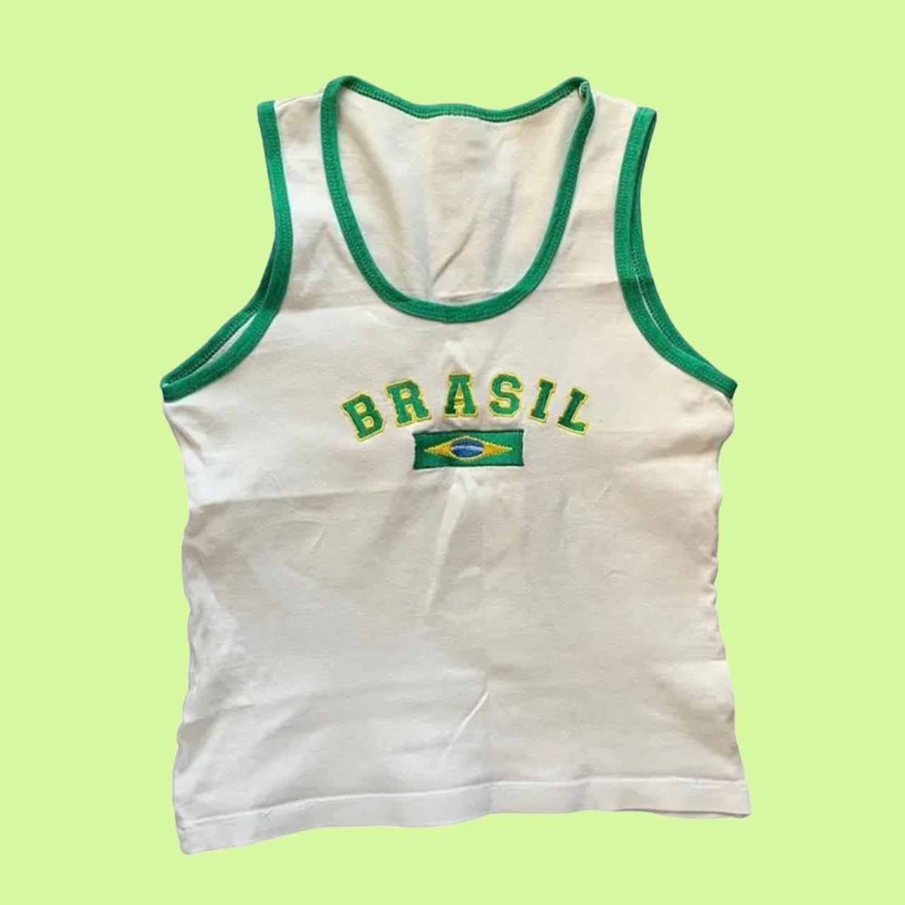 Y2k brazil vest 🇧🇷💕 Perfect for summer... - Depop