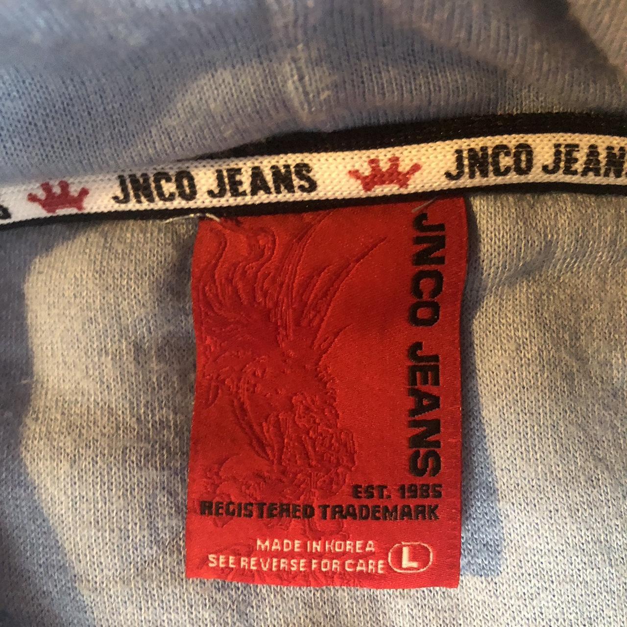 ‼️JNCO‼️light blue embroidered logo hoodie!!!! extreme... - Depop