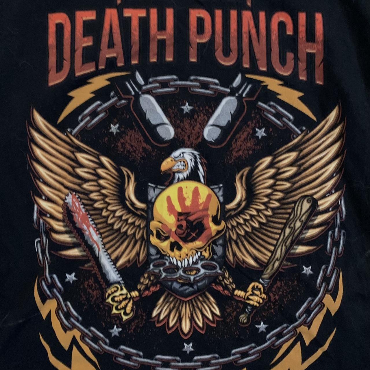 5 Finger Death Punch Ripped Sleeveless Black Size... - Depop