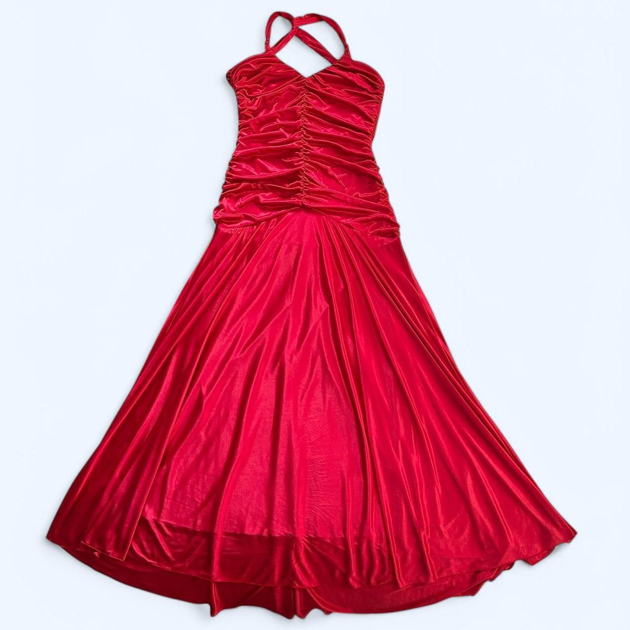 2000s Taboo red maxi open back dress. Good... | Depop