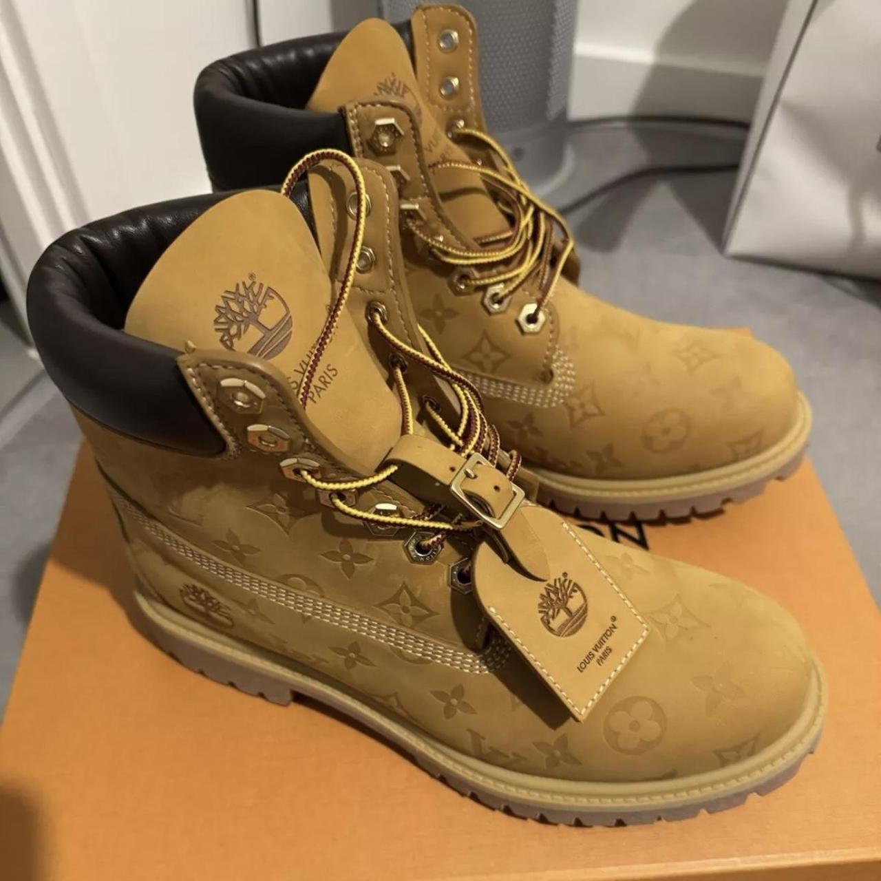 Louis Vuitton Timberland Monogram Ankle Boots ... - Depop