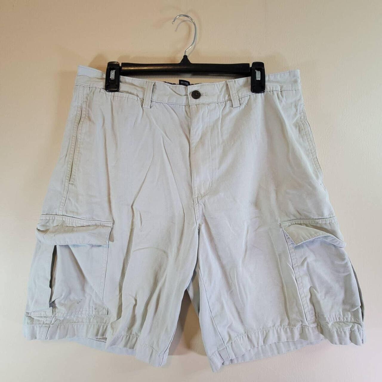 Chaps Men's Cargo 100% Cotton khaki Shorts... - Depop