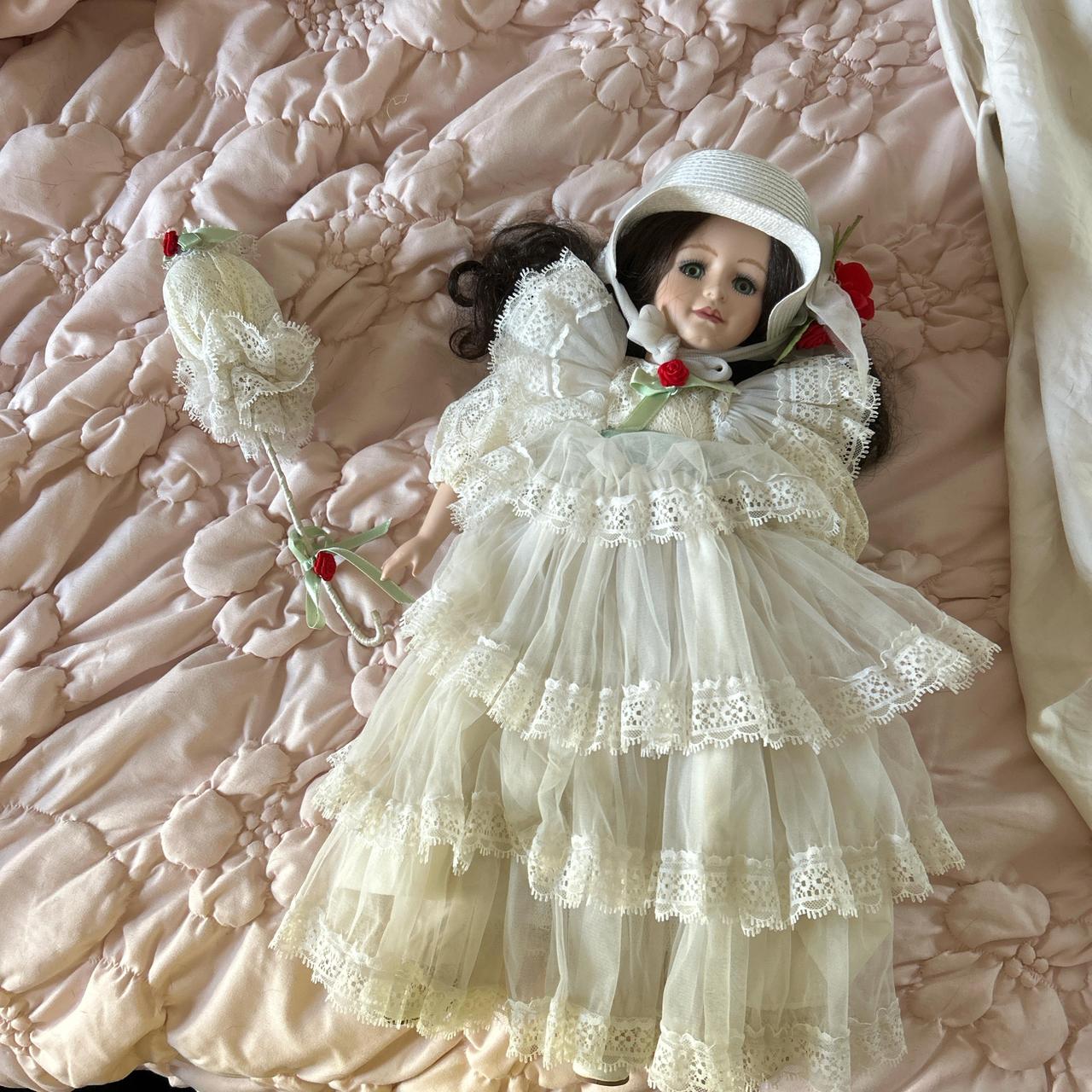 Beautiful porcelain doll No flaws at all She’s so... - Depop