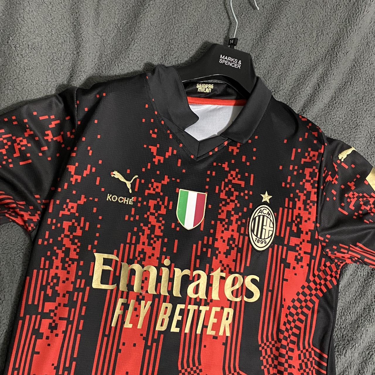 Ac Milan Football T-shirt - Depop