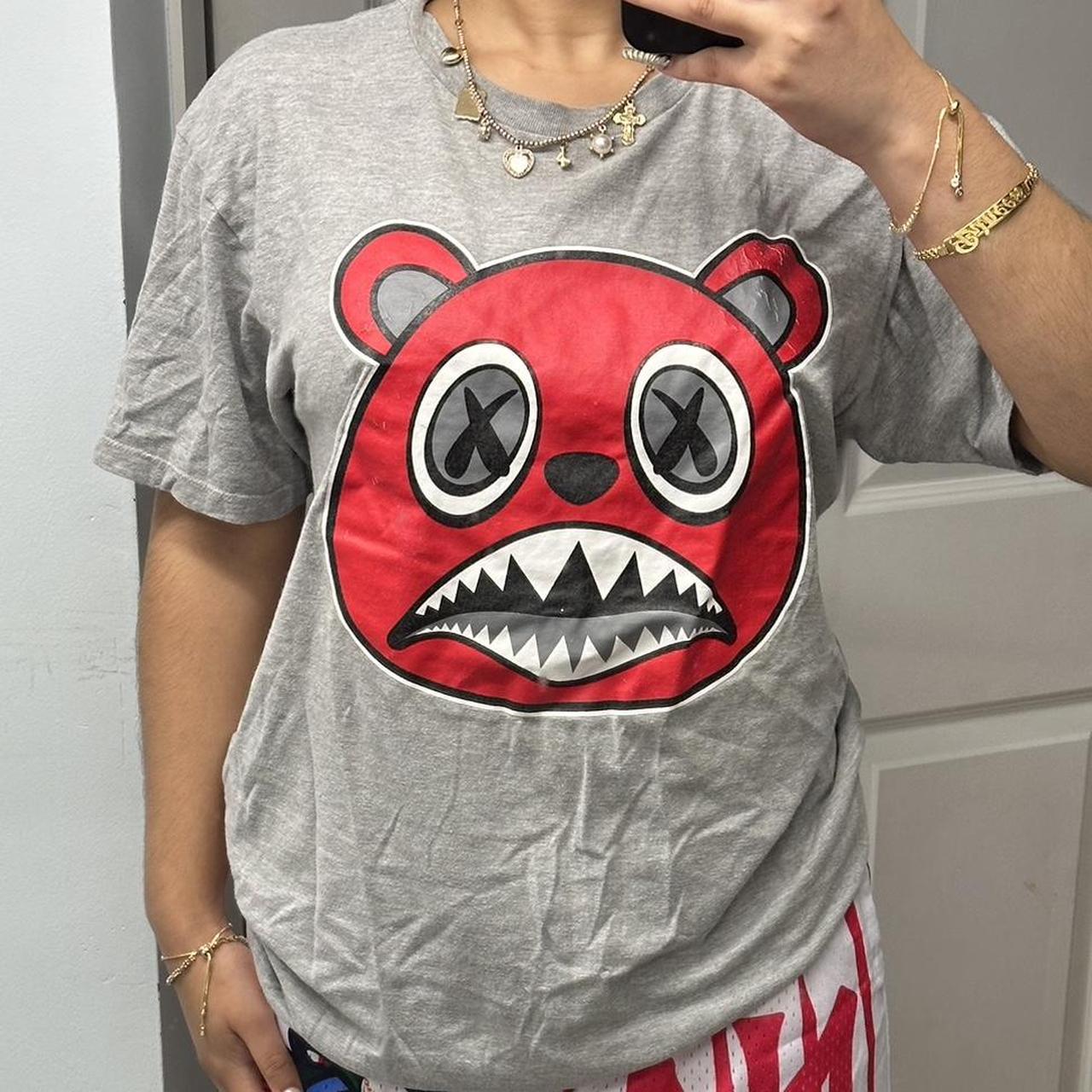 Baws grey and red tshirt. Goes well with bread 4s,... - Depop