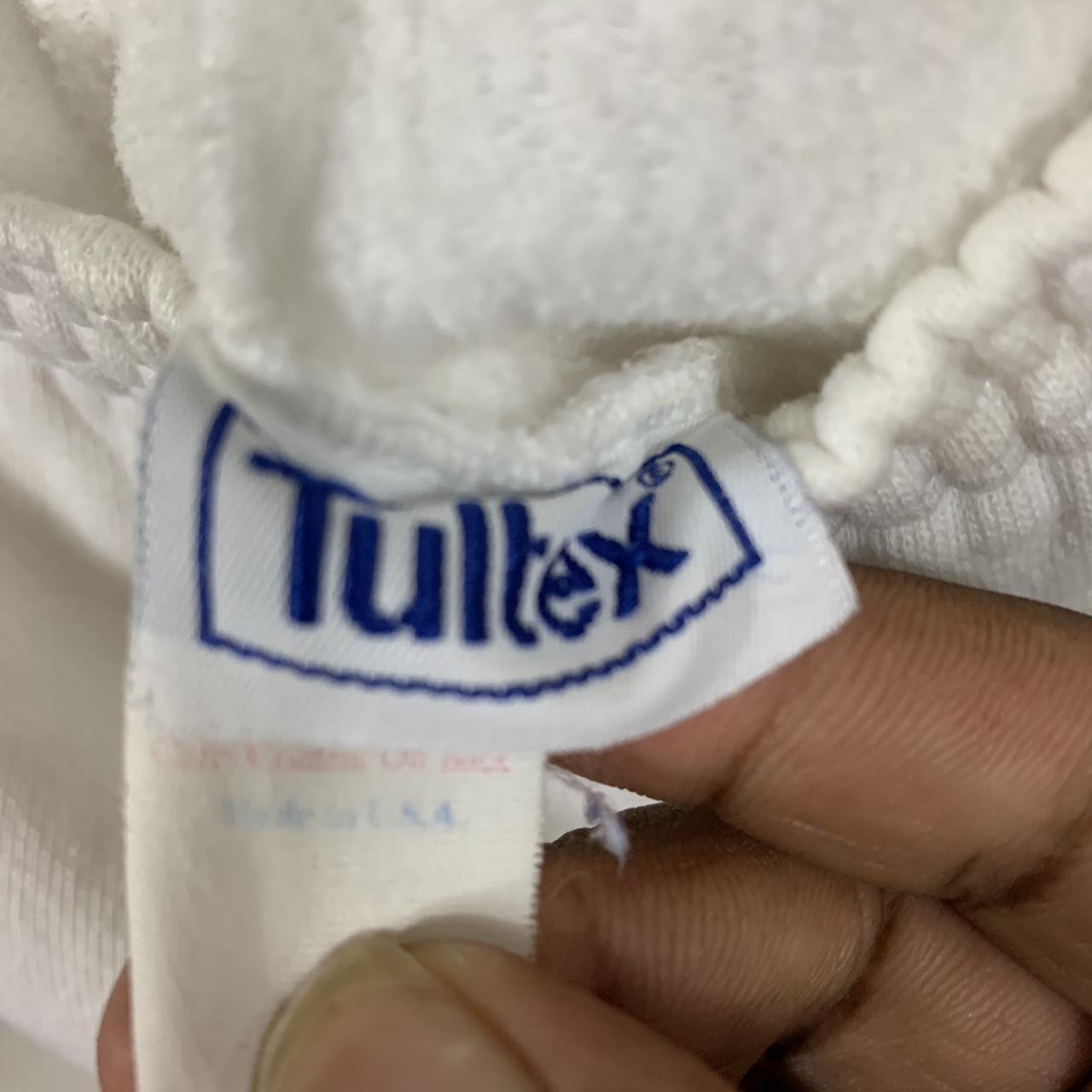 Tultex Men's White and Red Joggers-tracksuits | Depop