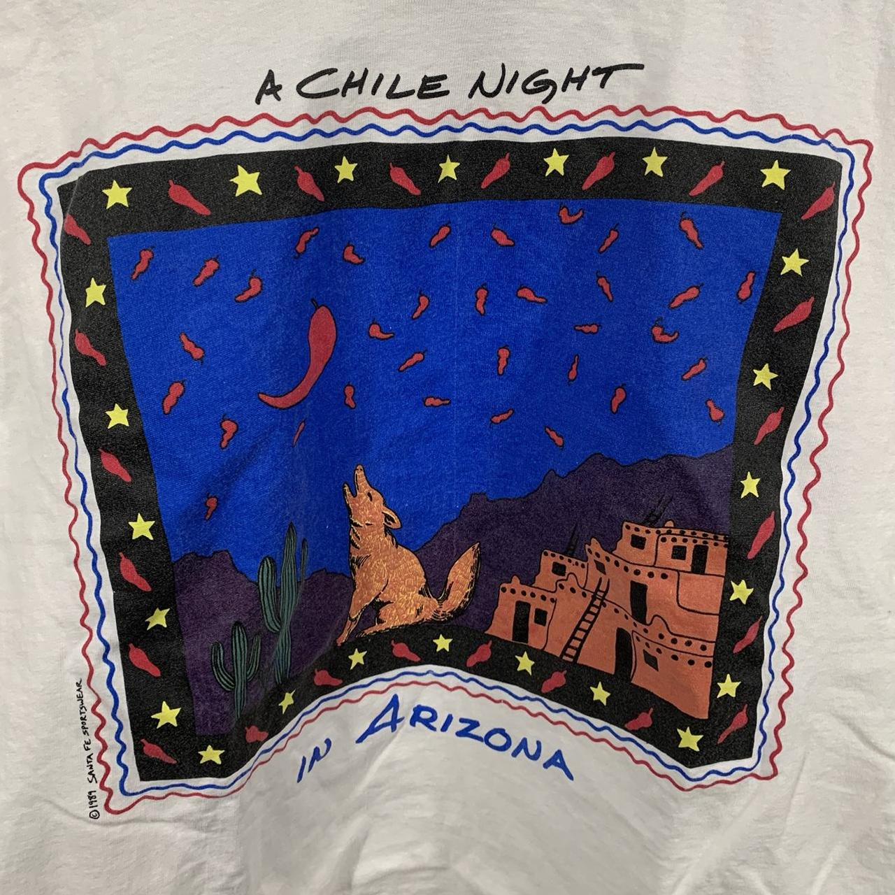 Vintage 90s Arizona Wolf White Graphic Single... - Depop